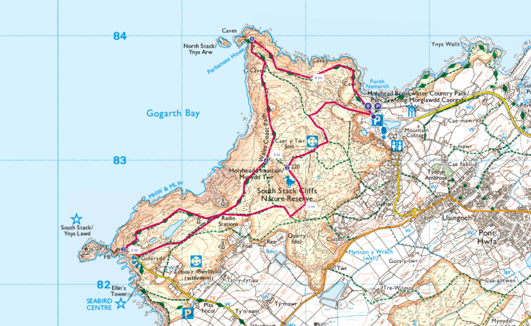 Mynydd Twr (Holyhead Mountain) Circular Walk with South Stack and North ...