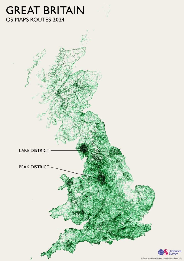 Map of UK National Parks - OS GetOutside