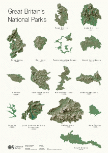 Map of UK National Parks - OS GetOutside