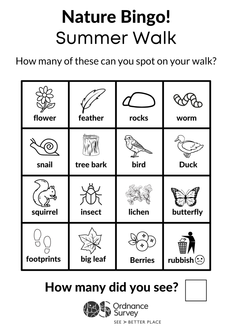 Summer Nature Walk Bingo - Free Printable - OS GetOutside