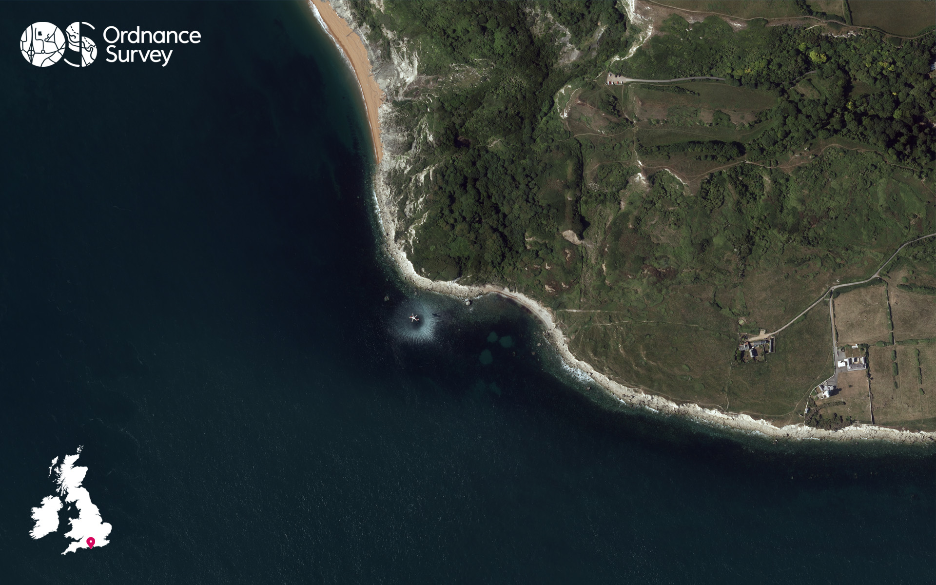 St Catherine's Point & Watershoot Bay - OS Wallpaper Download January ...